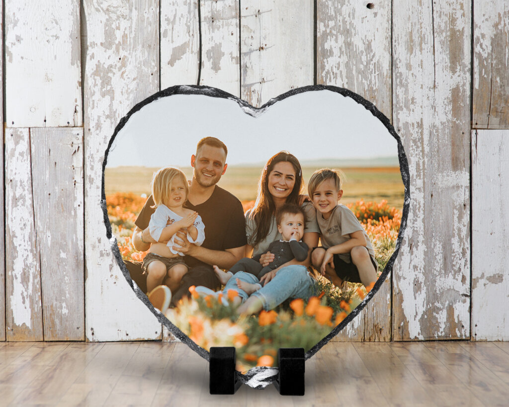 Personalised Heart Photo Slate - Fast, Quality Printing | Printing Art ...
