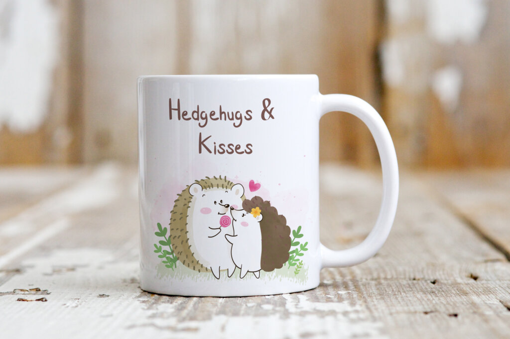Kisses Mug With Hedgehogs - Fast, Quality Printing | Printing Art ...