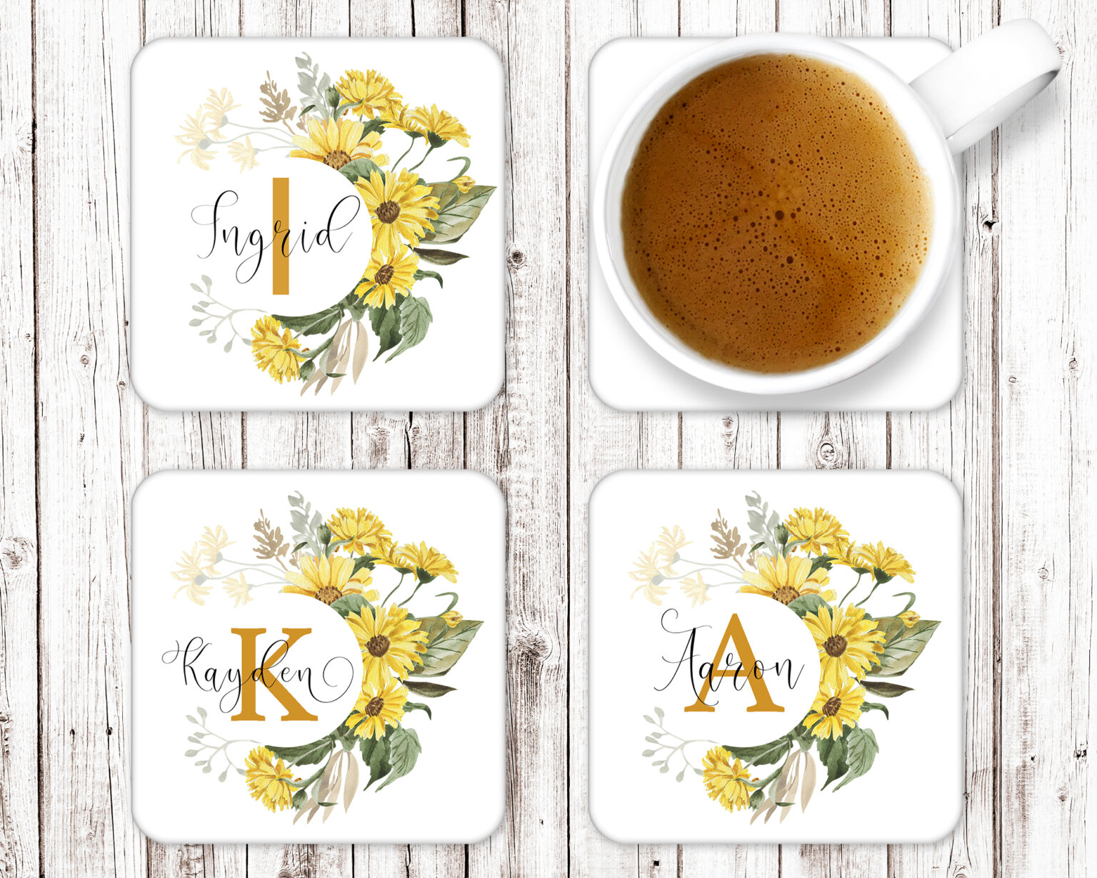 Custom Initial Coaster - Fast, Quality Printing | Printing Art - Custom ...