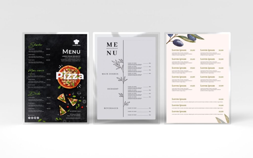 Laminated Menus - Fast, Quality Printing | Printing Art - Custom Gift ...